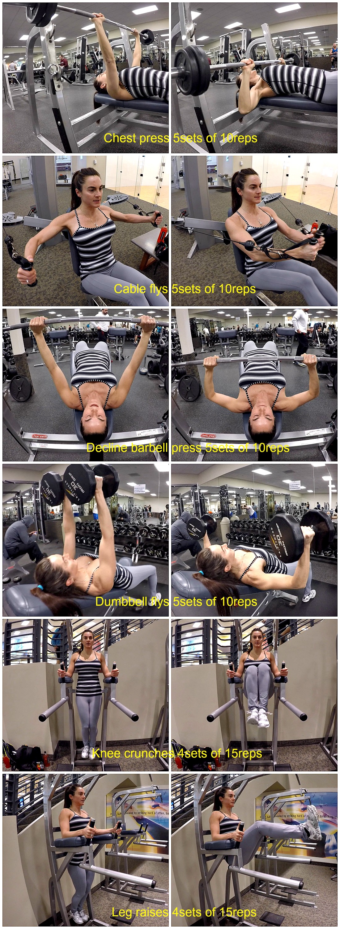 10 Weeks To Fitness-Day 66: Chest & Abs | Fitness Food Diva