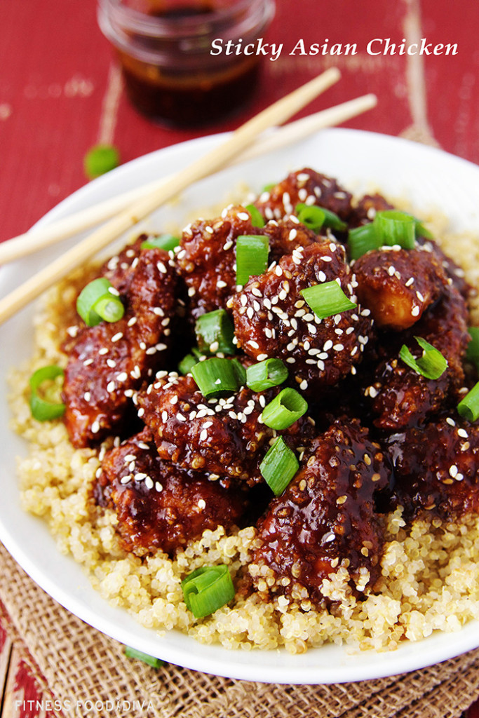 Sticky Asian Chicken | Fitness Food Diva