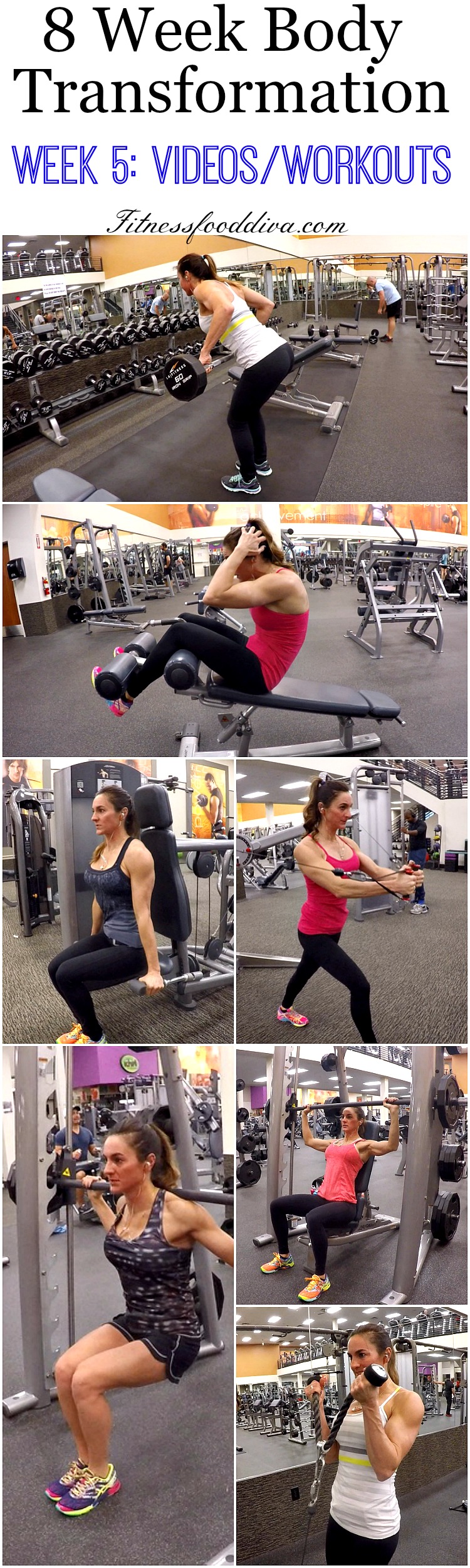 8 Week Body Transformation: Week 5 Videos/Workouts - Fitness Food Diva