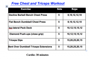 Chest and Triceps Workout - Fitness Food Diva