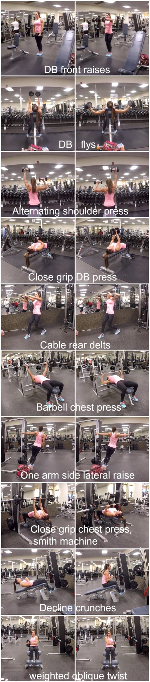 2 Week Workout Plan Day 5: Shoulders Chest Abs | Fitness Food Diva