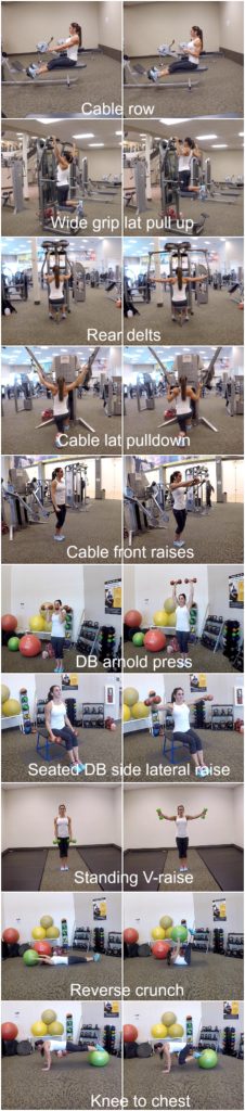 2 Week Workout Plan Day 7: Back Shoulders Abs | Fitness Food Diva